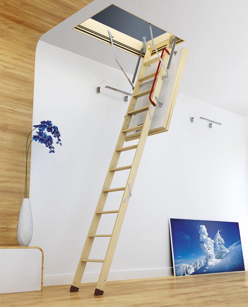 Escaliers escamotables thermo-isolants avec échelle en bois - FAKRO